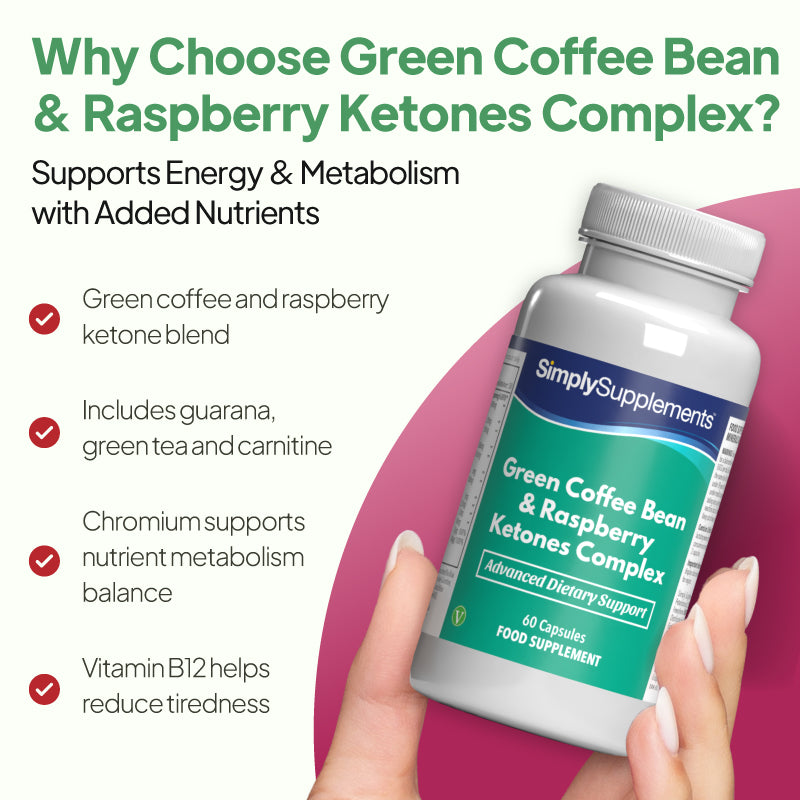 Green Coffee Bean & Raspberry Ketones Complex Capsules – Simply Supplements